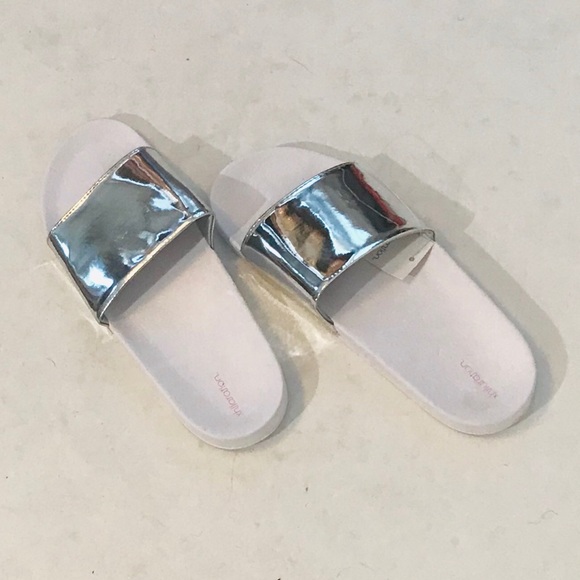 Shoes | Silver Mirrored Slides | Poshmark